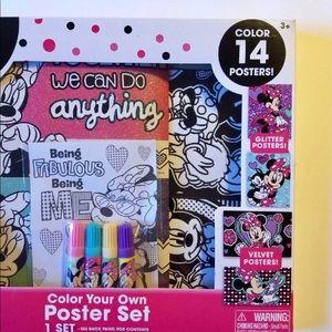 Disney | Accessories | Minnie Mouse Color Your Own 4 Posters Set | Poshmark